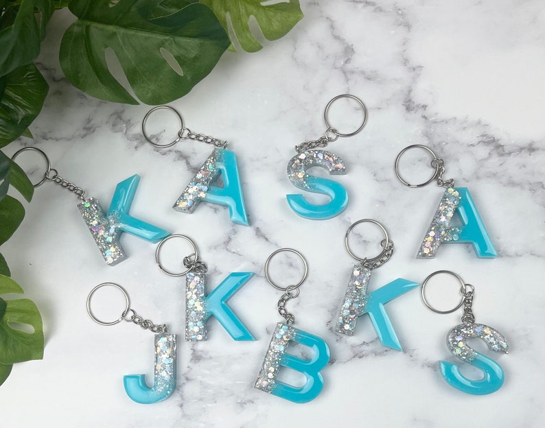 Resin Letter Keychain, Personalized Resin Letters, Custom Resin Letter ...