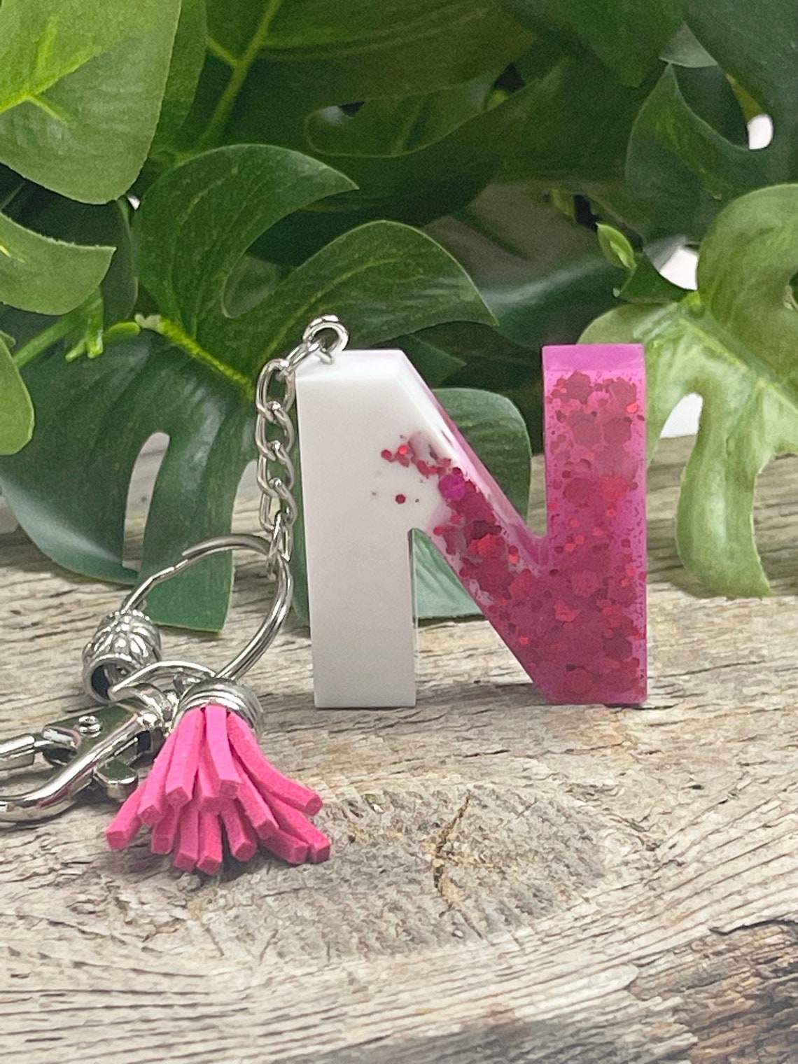 Personalized Letter Keychain, Custom Resin Initial Keychain, Custom ...