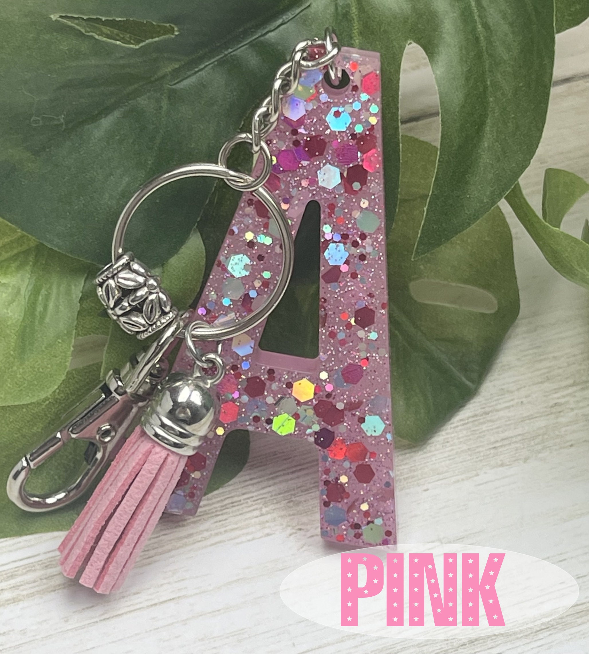 Custom Resin Letter Keychains Keychain Personalized Resin Letters Resin Letters Glitter