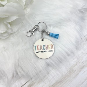 Personalized Teacher Keychains, Keychains, Custom Teacher Keychain ...