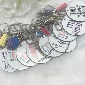 Personalized Teacher Keychains, Keychains, Custom Teacher Keychain ...