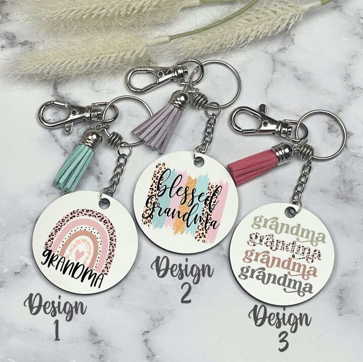 Custom Grandma Gifts, Grandma Keychain, Personalized Nana Gift ...