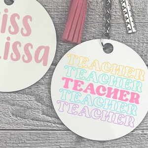 Personalized Teacher Keychains, Keychains, Custom Teacher Keychain ...