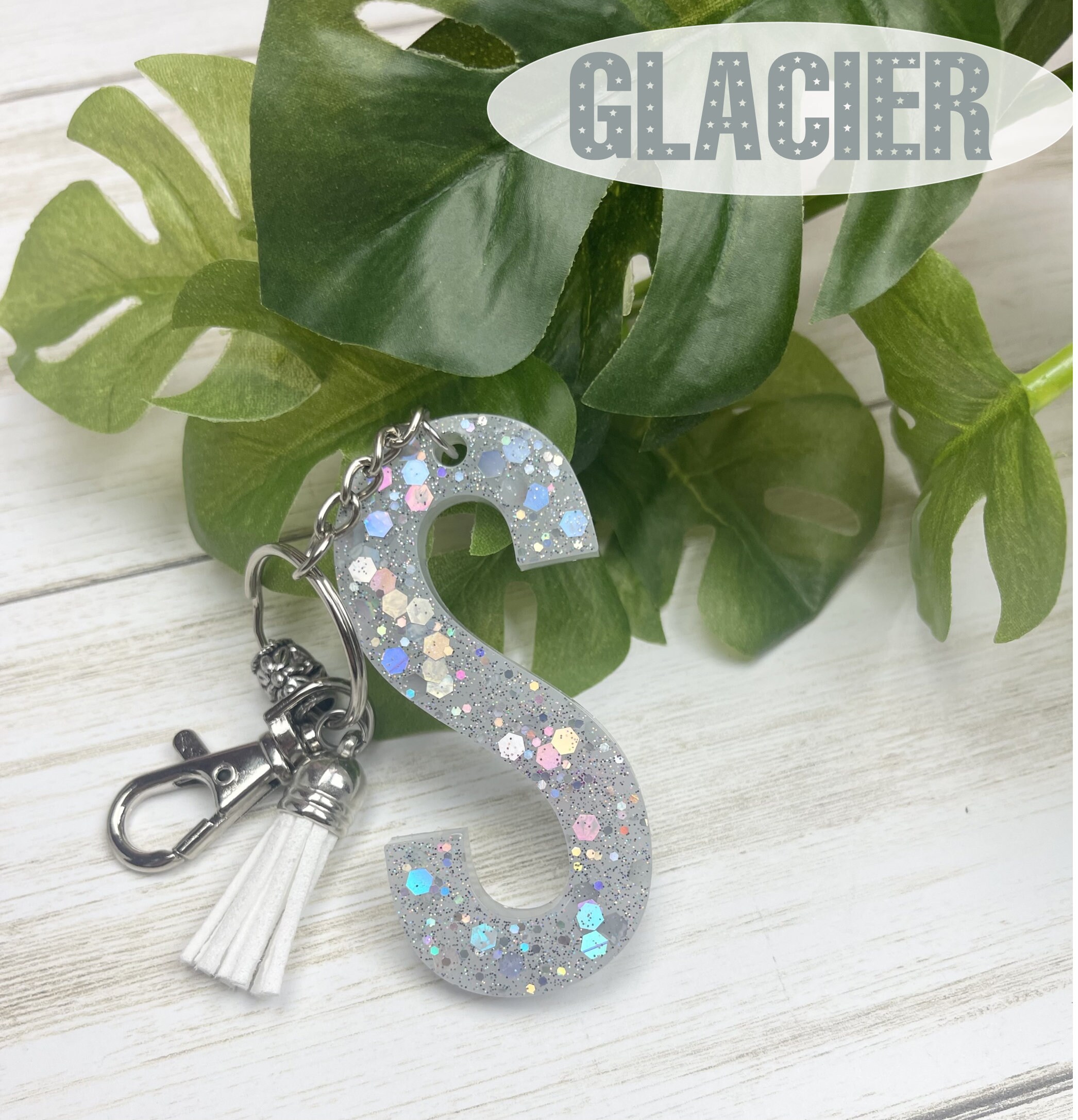 Custom Resin Letter Keychains Keychain Personalized Resin - Etsy