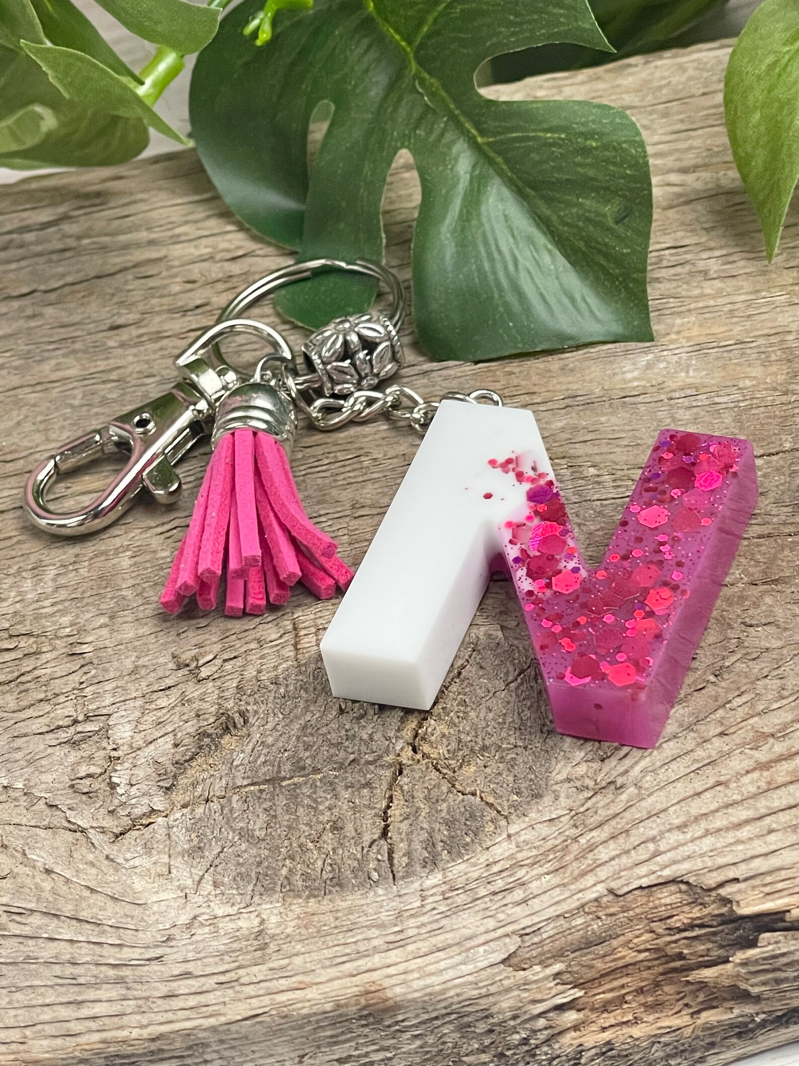 Personalized Letter Keychain, Custom Resin Initial Keychain, Custom Resin Letter, Resin ...