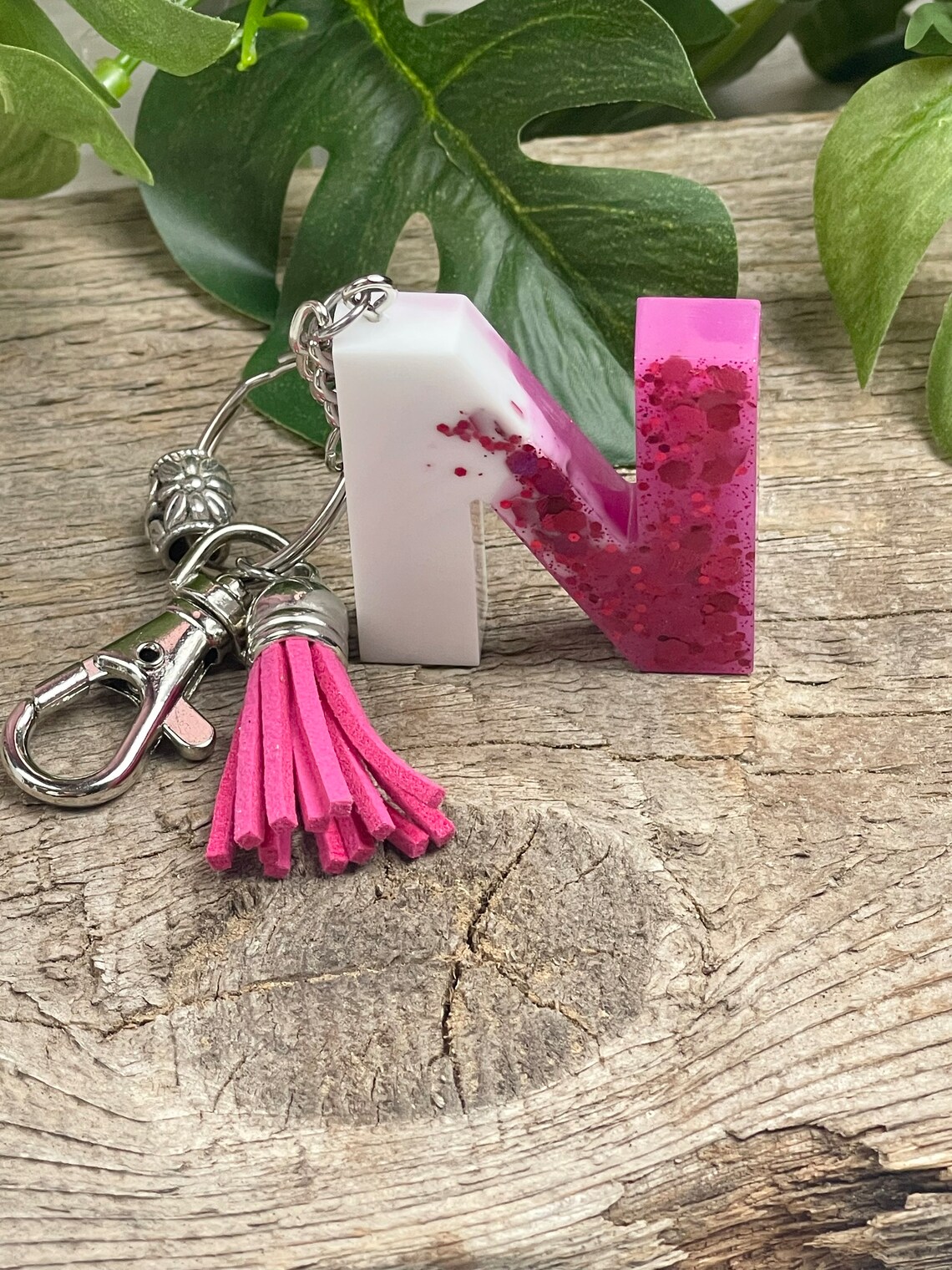 Personalized Letter Keychain, Custom Resin Initial Keychain, Custom ...