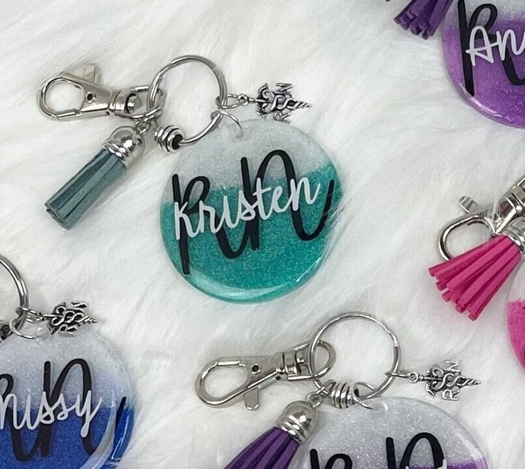 Custom Nurse Week Gift, Nurse Week Keychain, RN Keychain, Personalized ...