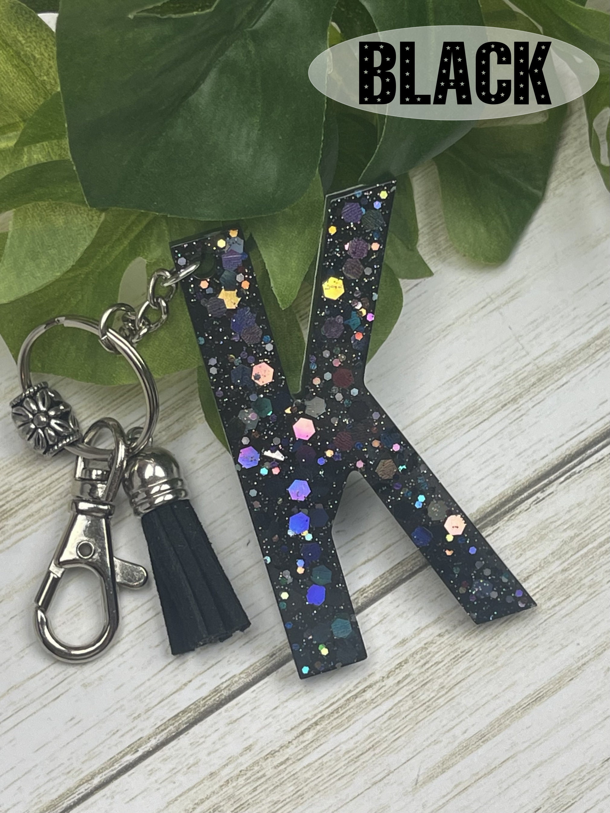 Custom Resin Letter Keychains Keychain Personalized Resin - Etsy