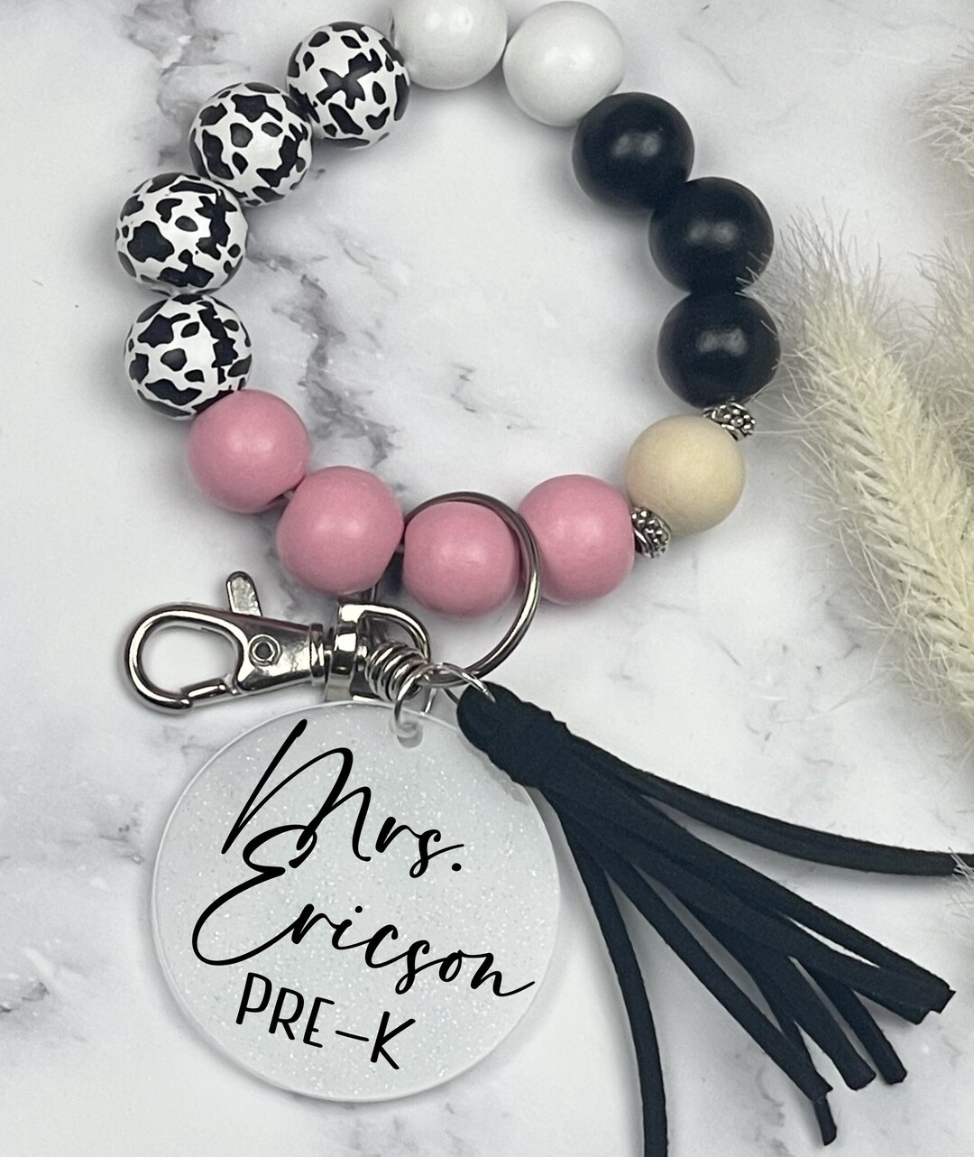 Teacher Acrylic Keychain Teacher Wristlet Keychain Bracelet - Etsy