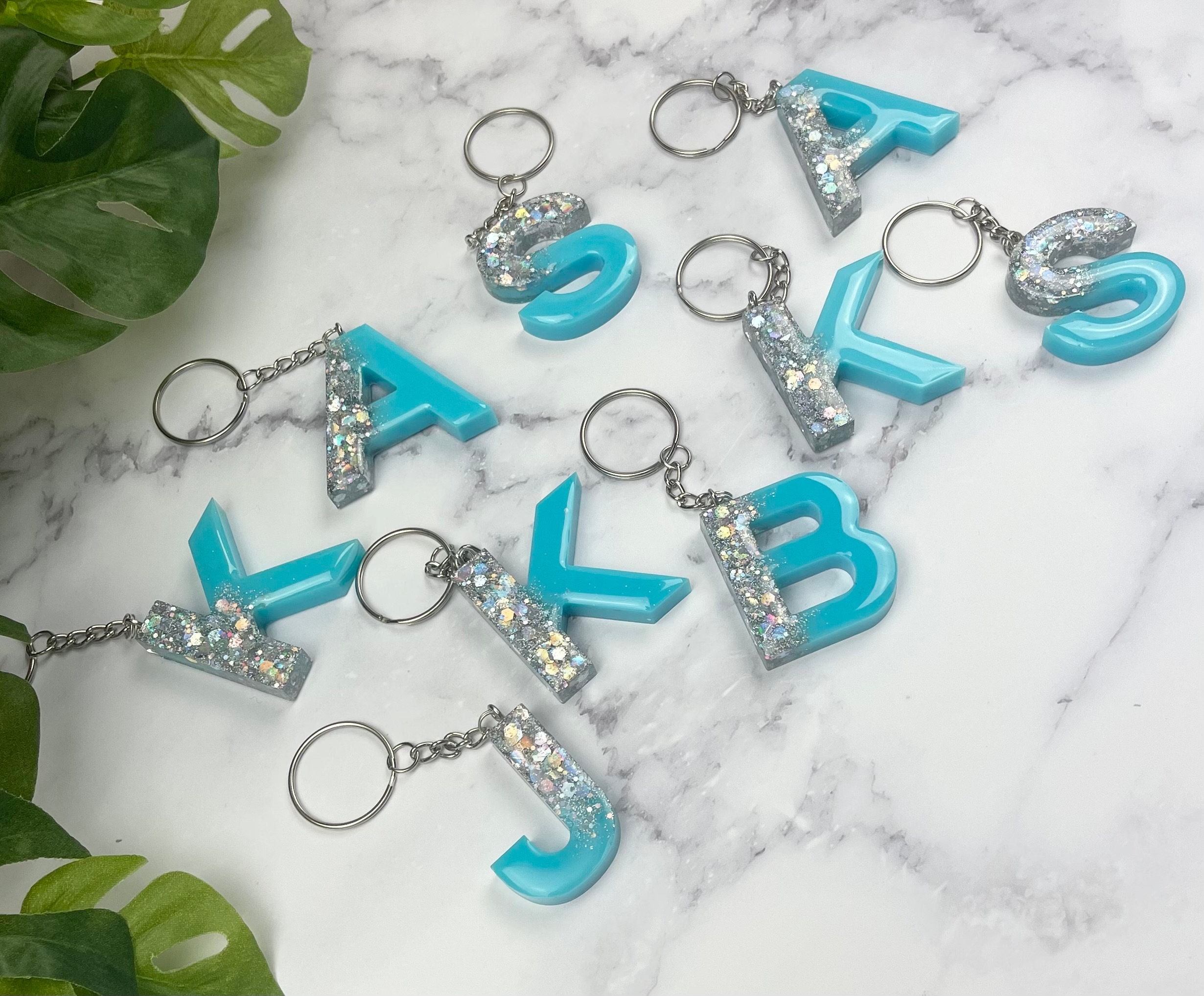 Resin Letter Keychain, Personalized Resin Letters, Custom Resin Letter ...