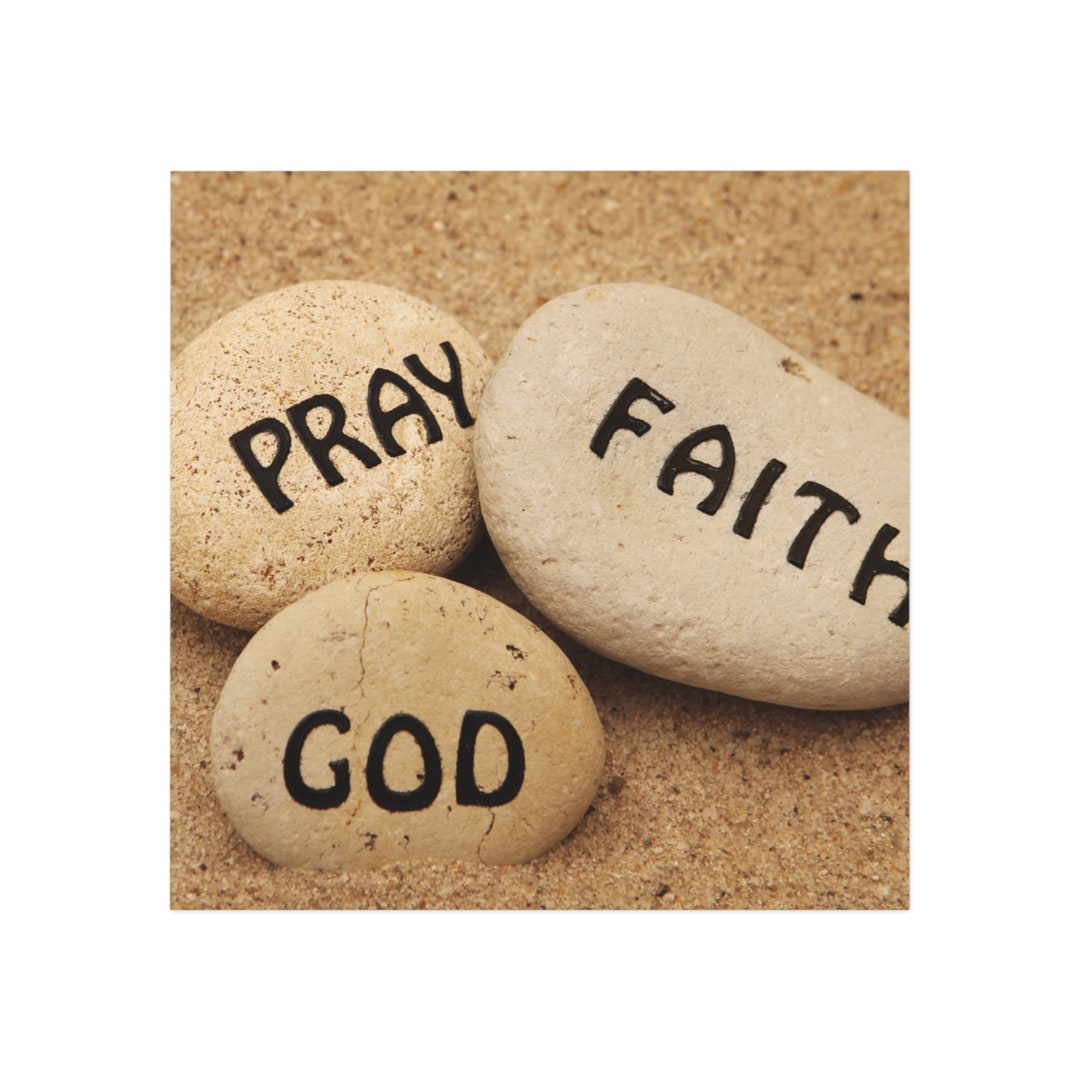 Pray Faith God Square Magnet - Etsy