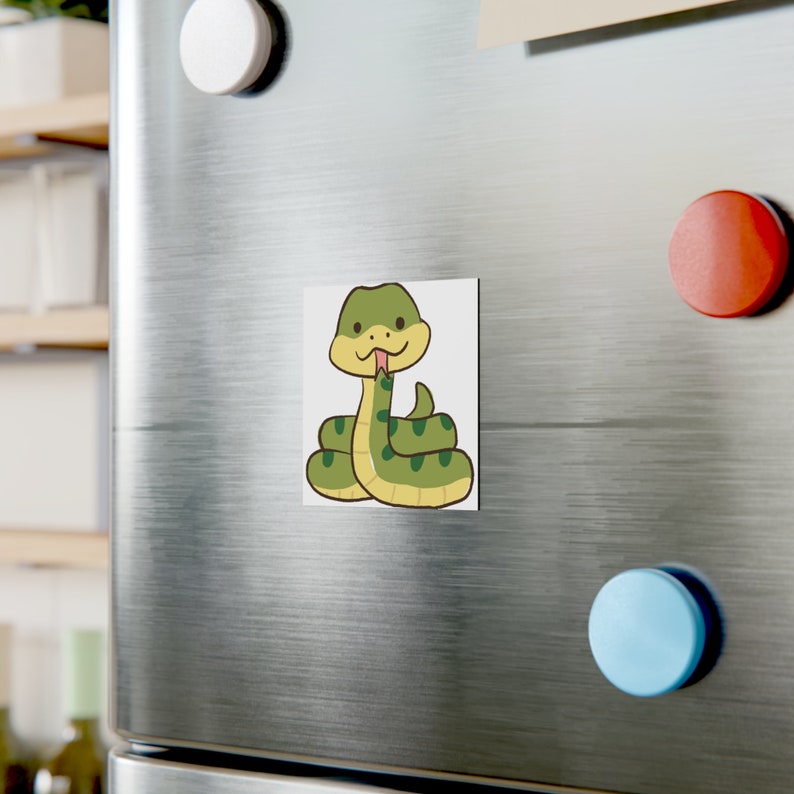 Cartoon Snake Square Magnet - Etsy