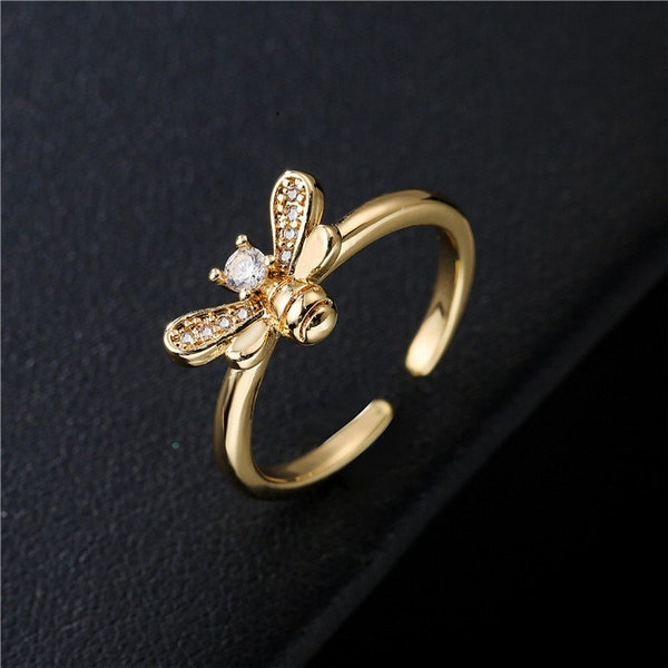 Gold Bee Ring - Etsy