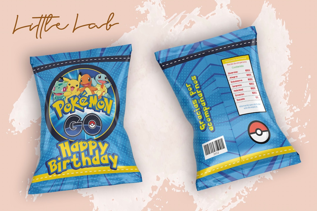 Chips Bags, Pokemón, Kids Birthday, Template Printable, Birthday Party ...