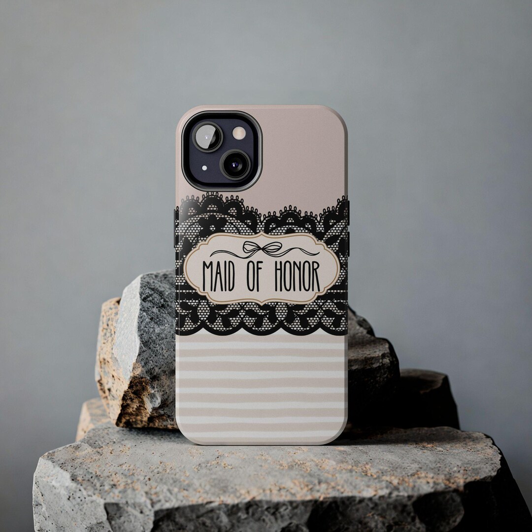 Maid of Honor Pink Lace Phone Case, Maid of Honor Gift, Pink Lace Phone ...