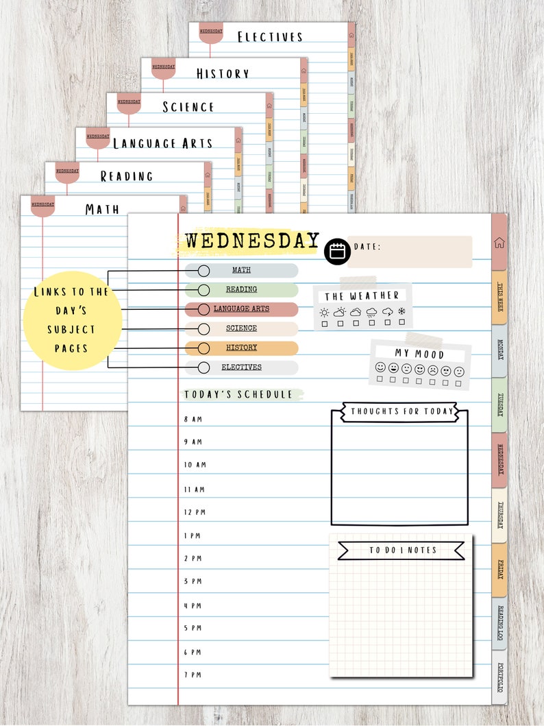 My School Notebook 2023-2024: PDF DIGITAL DOWNLOAD - Etsy