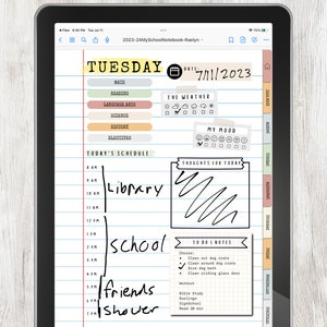 My School Notebook 2023-2024: PDF DIGITAL DOWNLOAD - Etsy