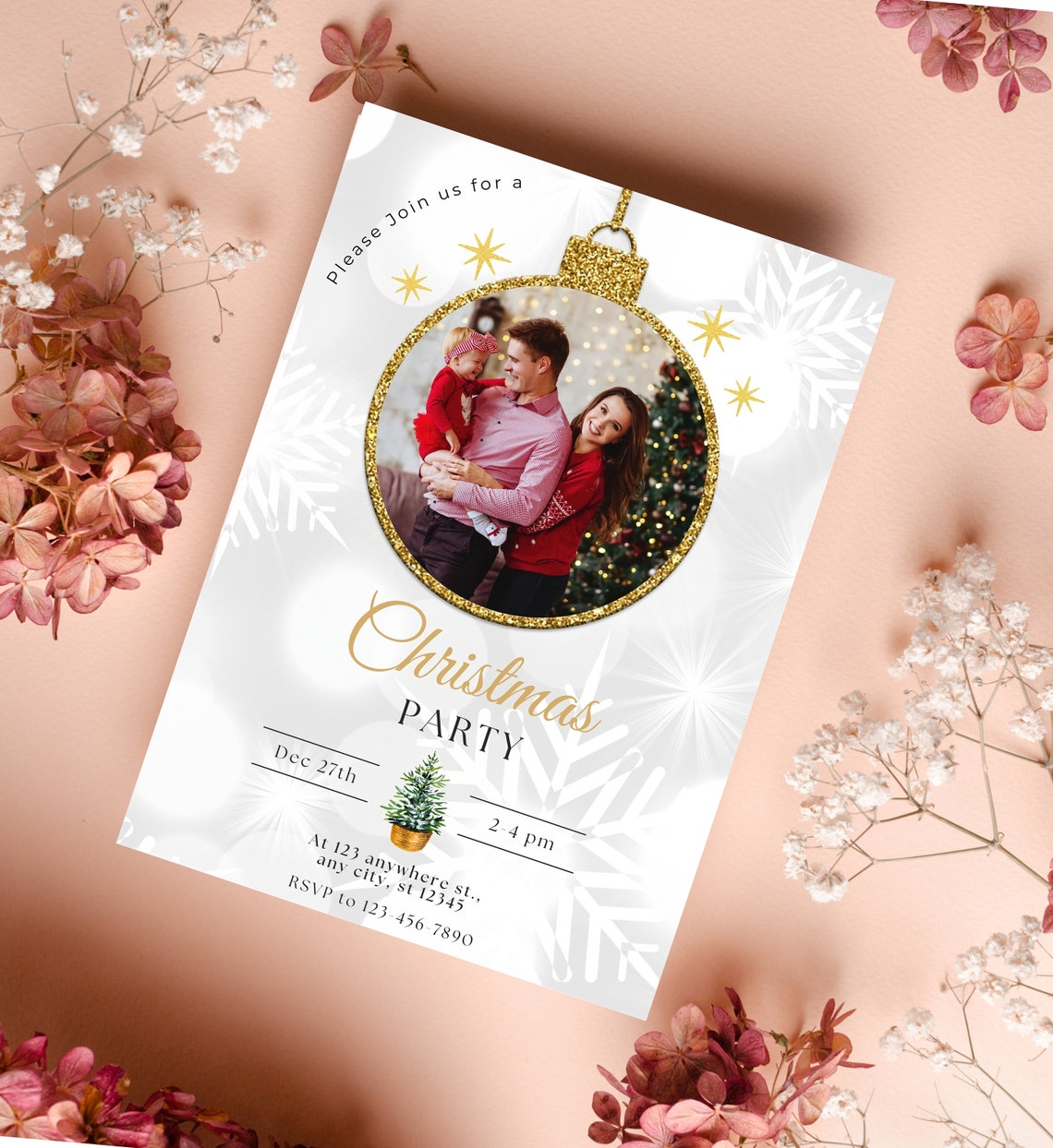 Christmas Invitation Download Christmas Party Invite - Etsy