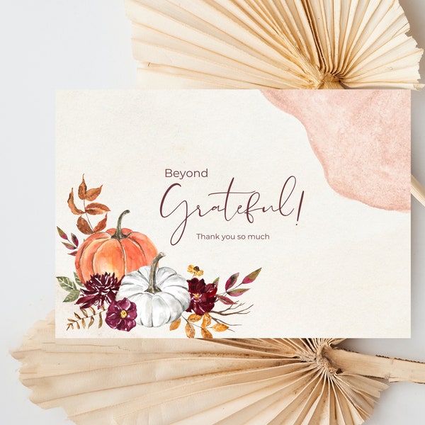 Thanksgiving Thank You Card - Etsy