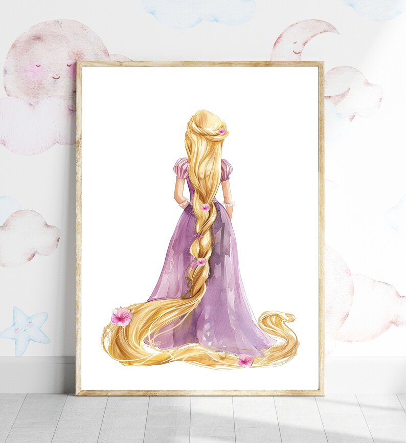 Rapunzel Nursery Art Set: Fairytale Princess Prints - Etsy