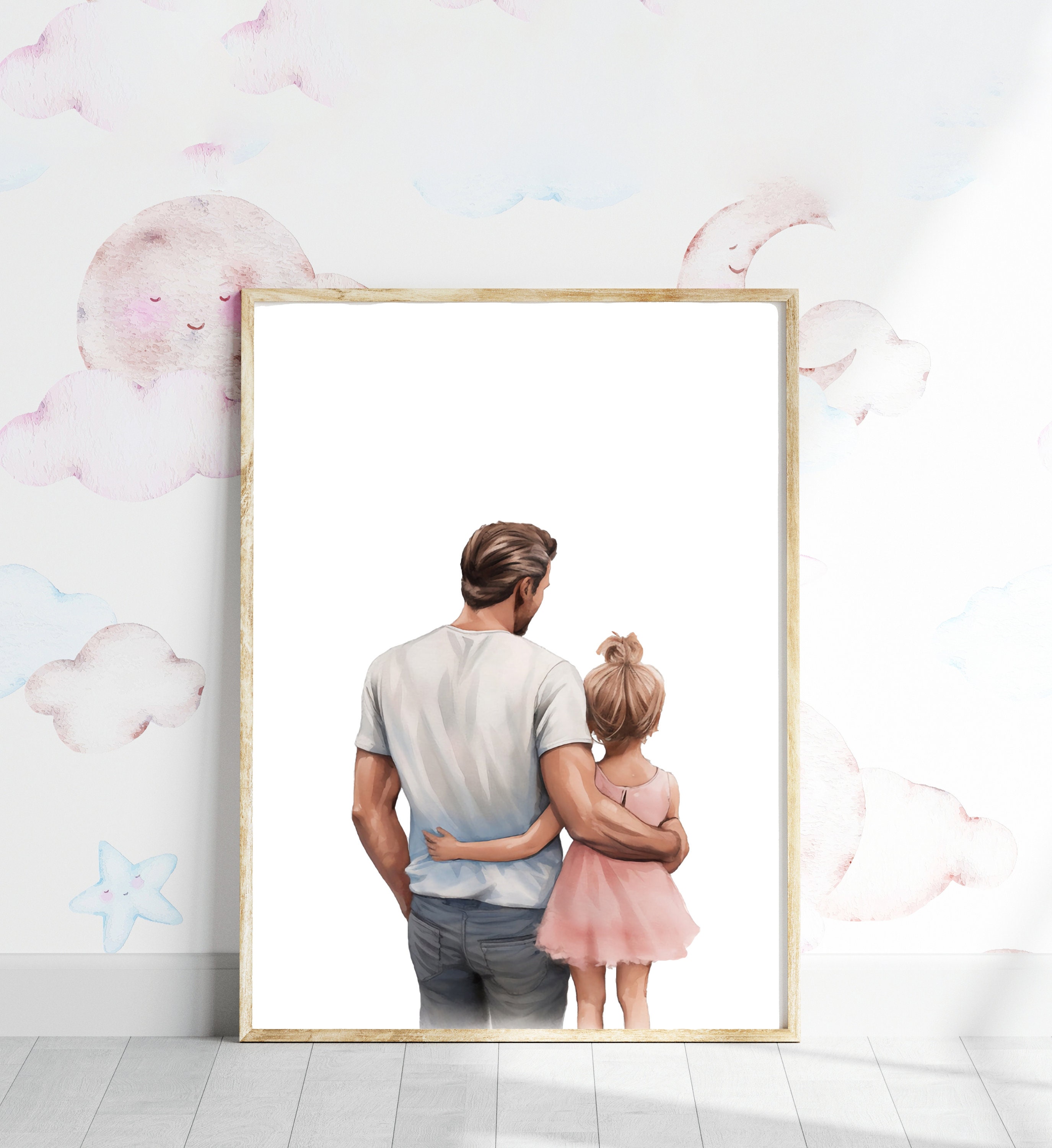 Dad and Daughter Wall Art, Personalized Father's Day Gift From Daughter ...