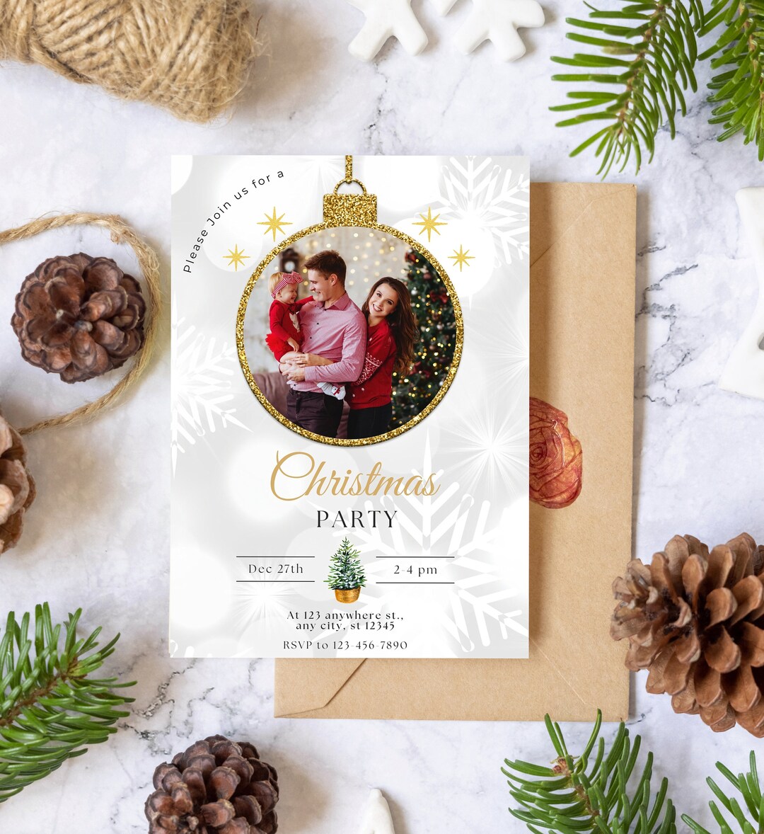 Christmas Invitation Download, Christmas Party Invite, Christmas Party ...