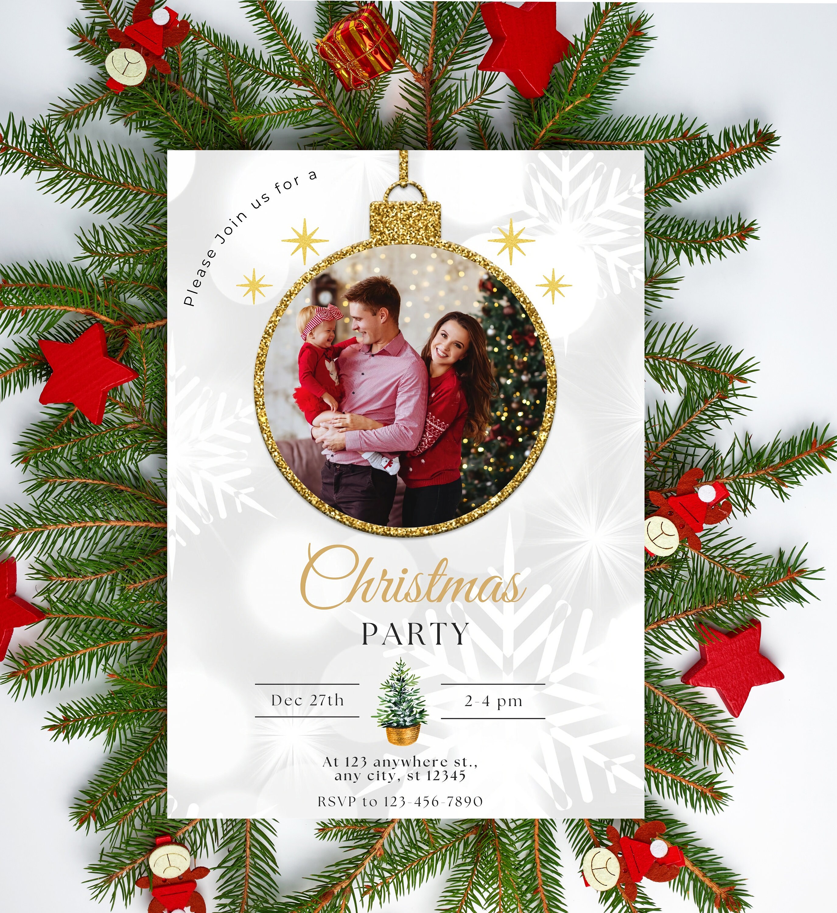 Christmas Invitation Download Christmas Party Invite - Etsy
