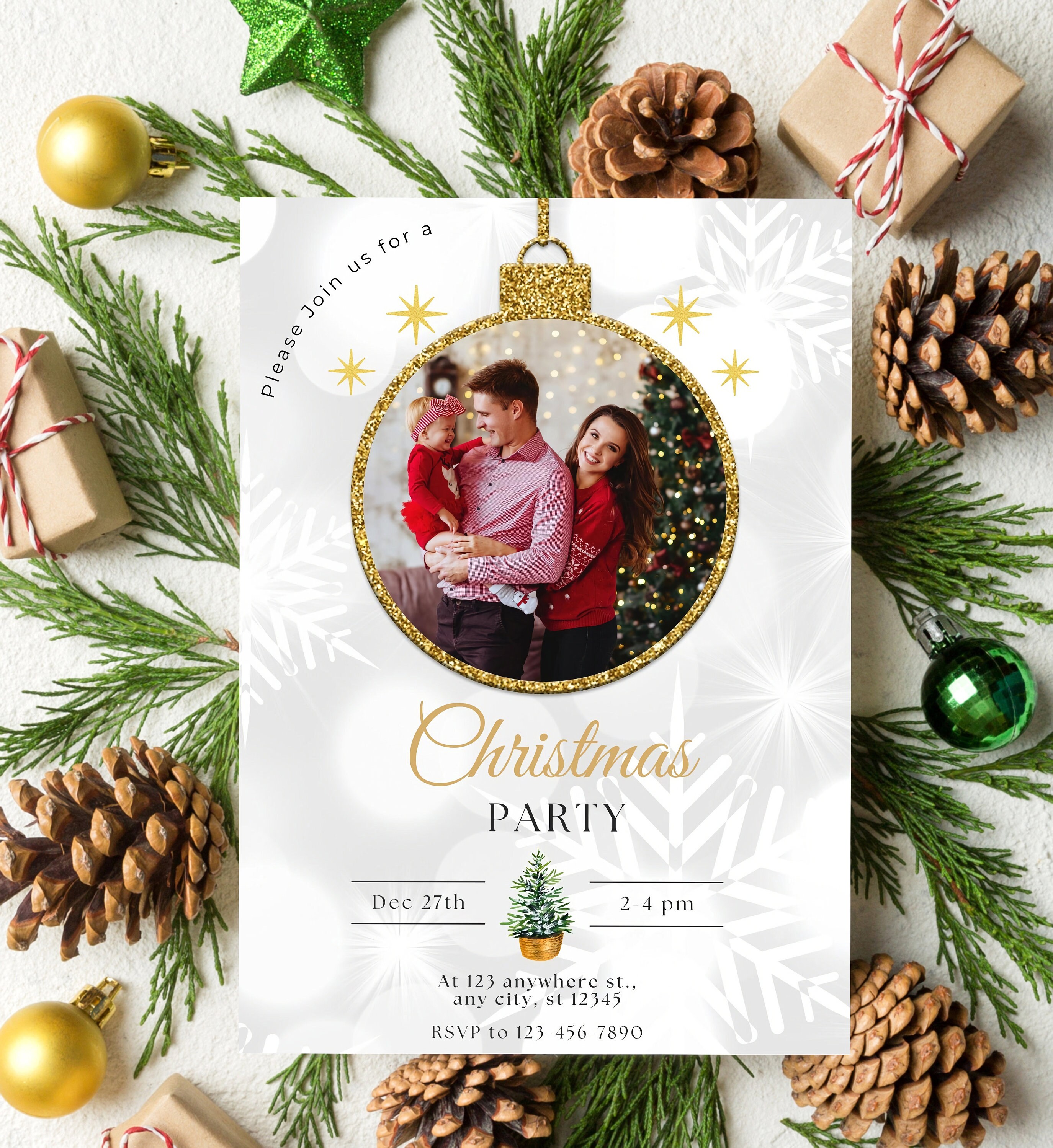 Christmas Invitation Download Christmas Party Invite - Etsy