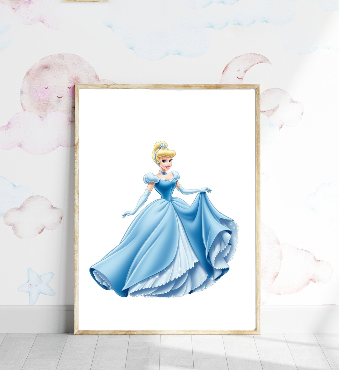 Princess Cinderella Printable Files, Princess Wall Art, Princess ...