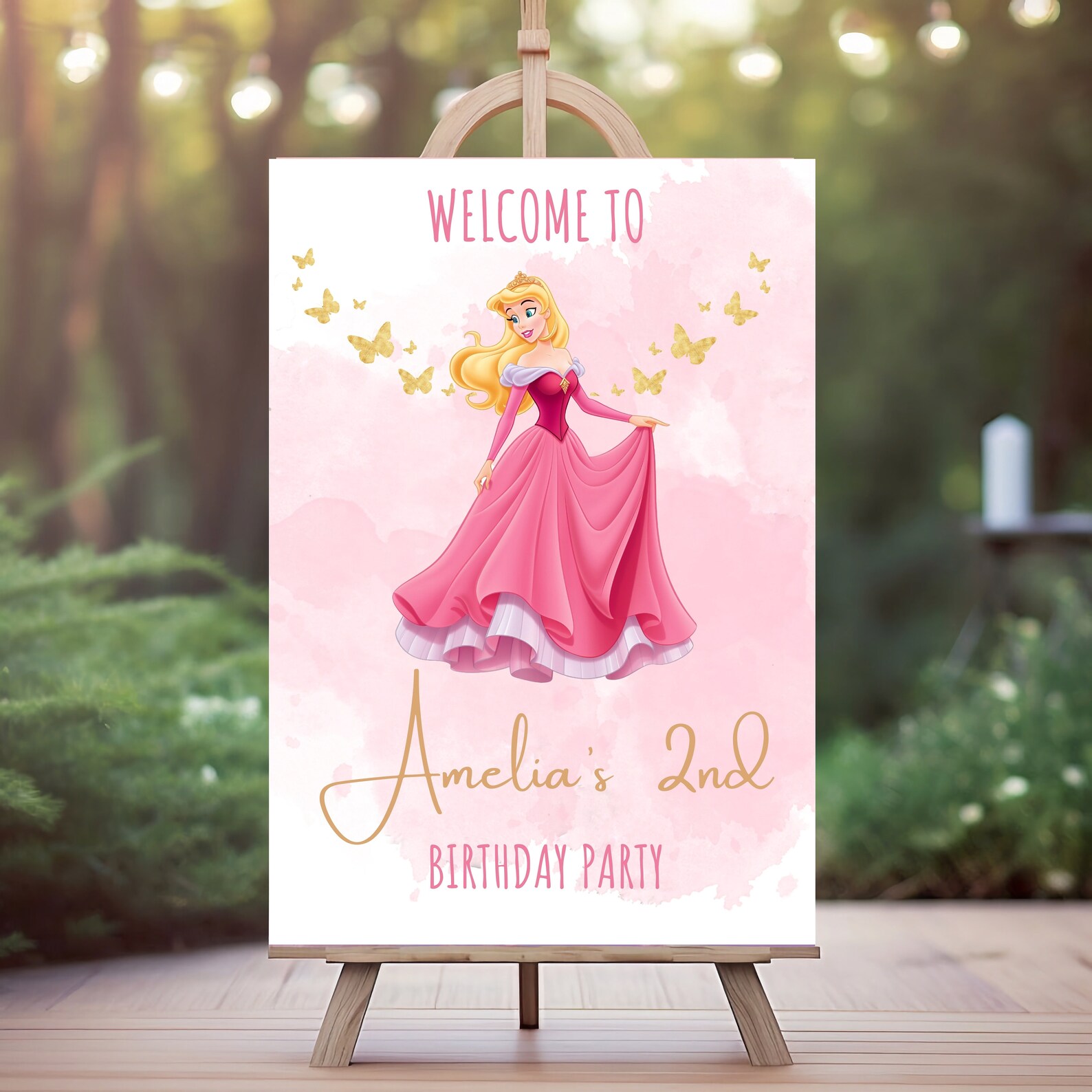 Princess Birthday Welcome Sign, Little Princess Personalized Birthday ...