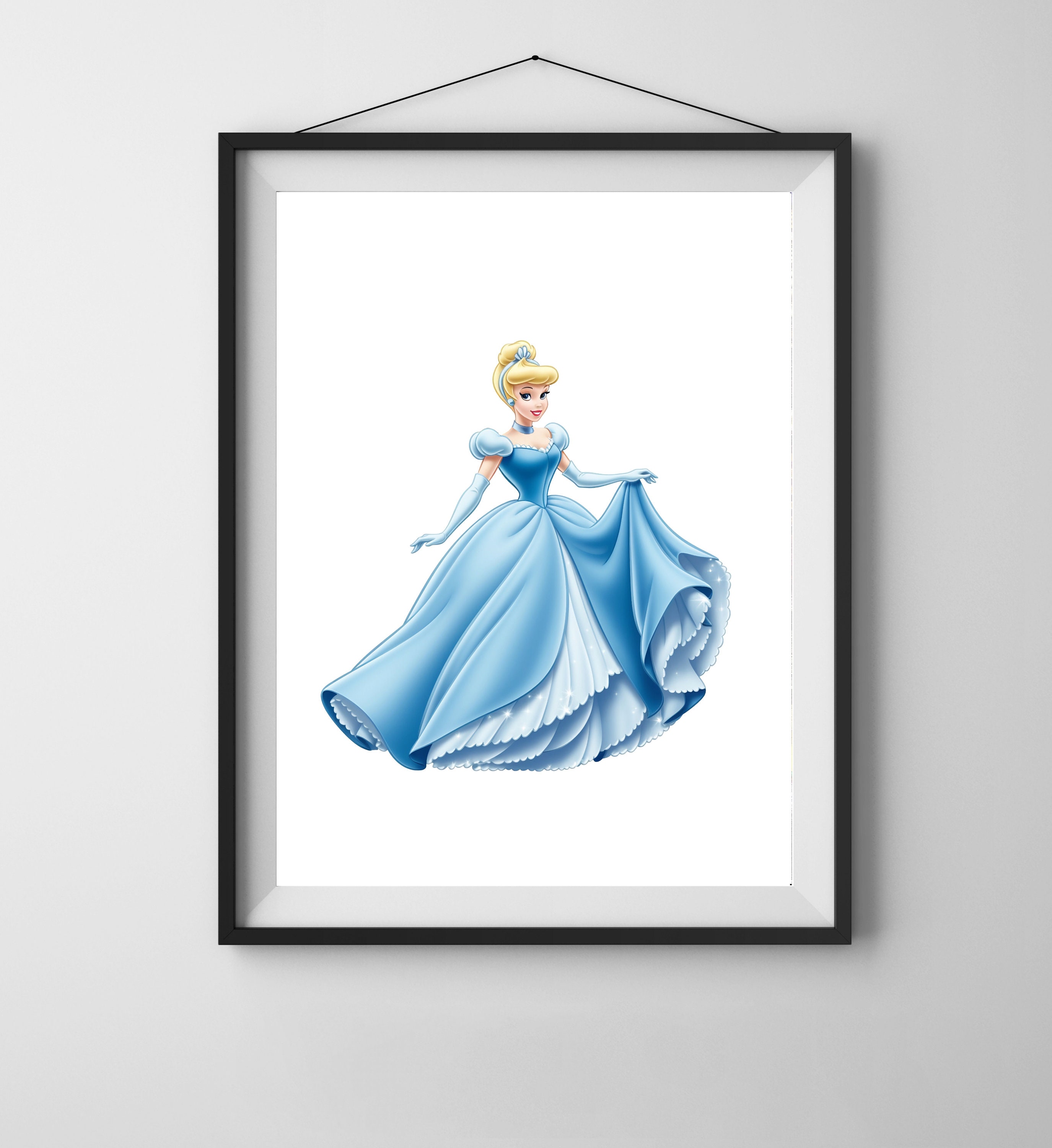 Princess Cinderella Prints Princess Wall Art Princess - Etsy