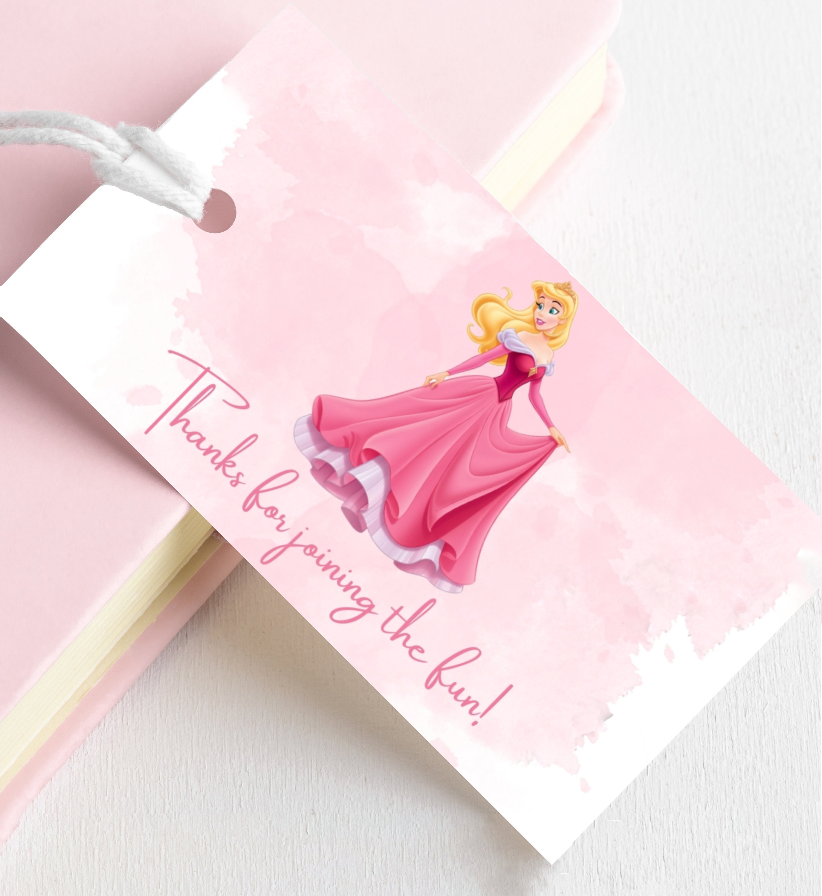 Princess Birthday Gift Bag Labels, Princess Aurora Gift Tag , Download ...