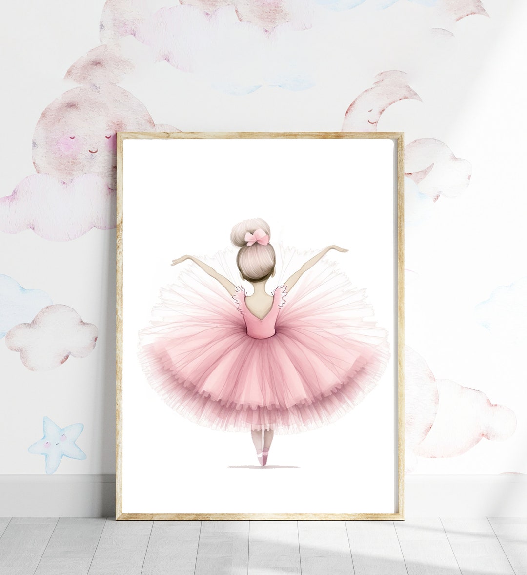 Ballerina Prints Pink Nursery Decor Ballerina Wall Art Ballerina ...