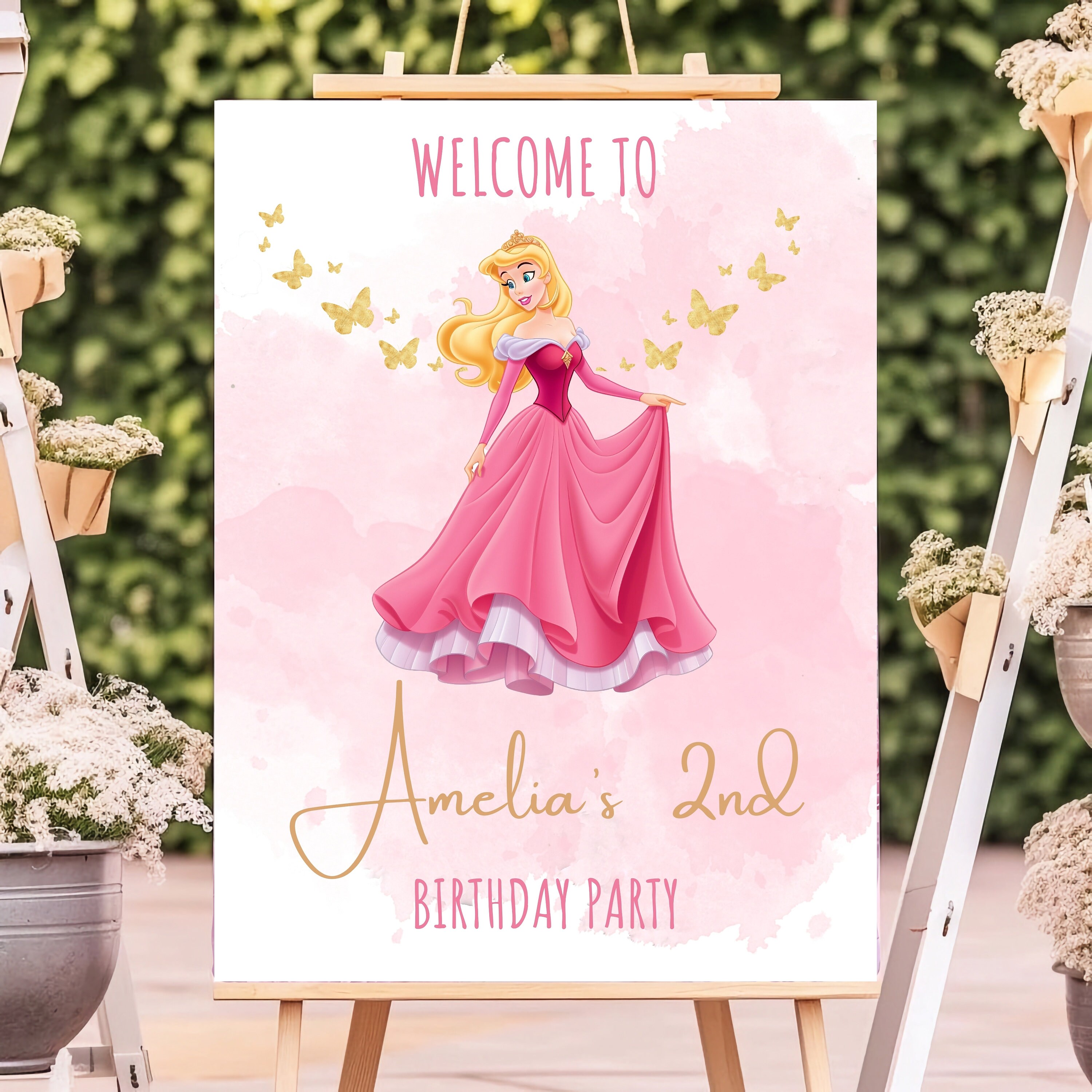 Princess Birthday Welcome Sign, Little Princess Personalized Birthday ...