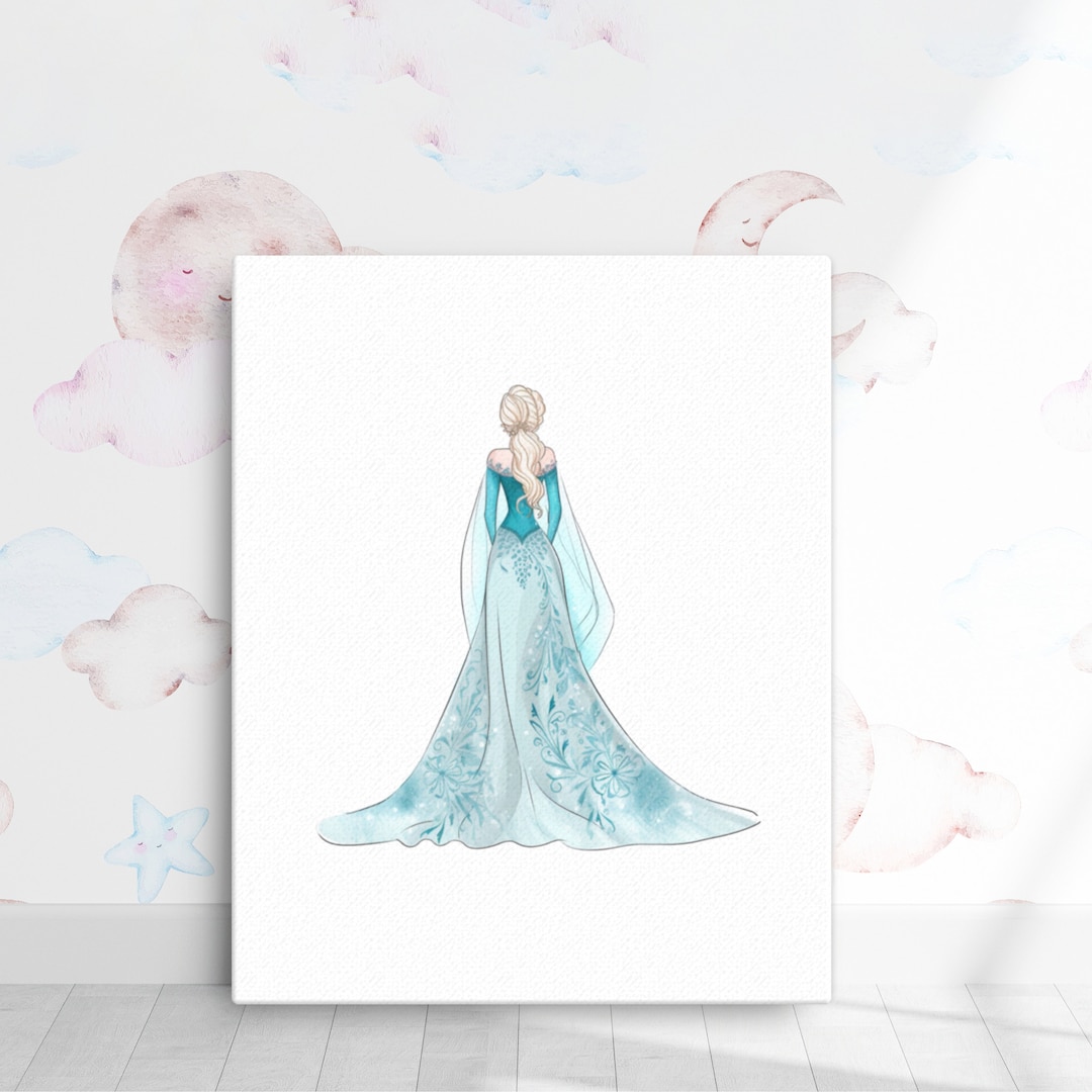 Princess Elsa Wall Art Prints, Frozen Elsa Wall Art Decor, Girls ...