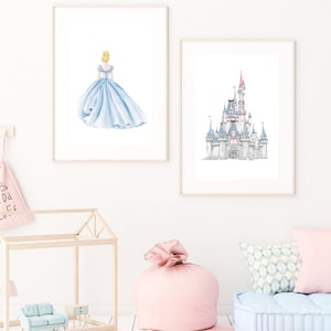 Cinderella Set 3 Prints,princess Prints,princess Wall Art,princess ...