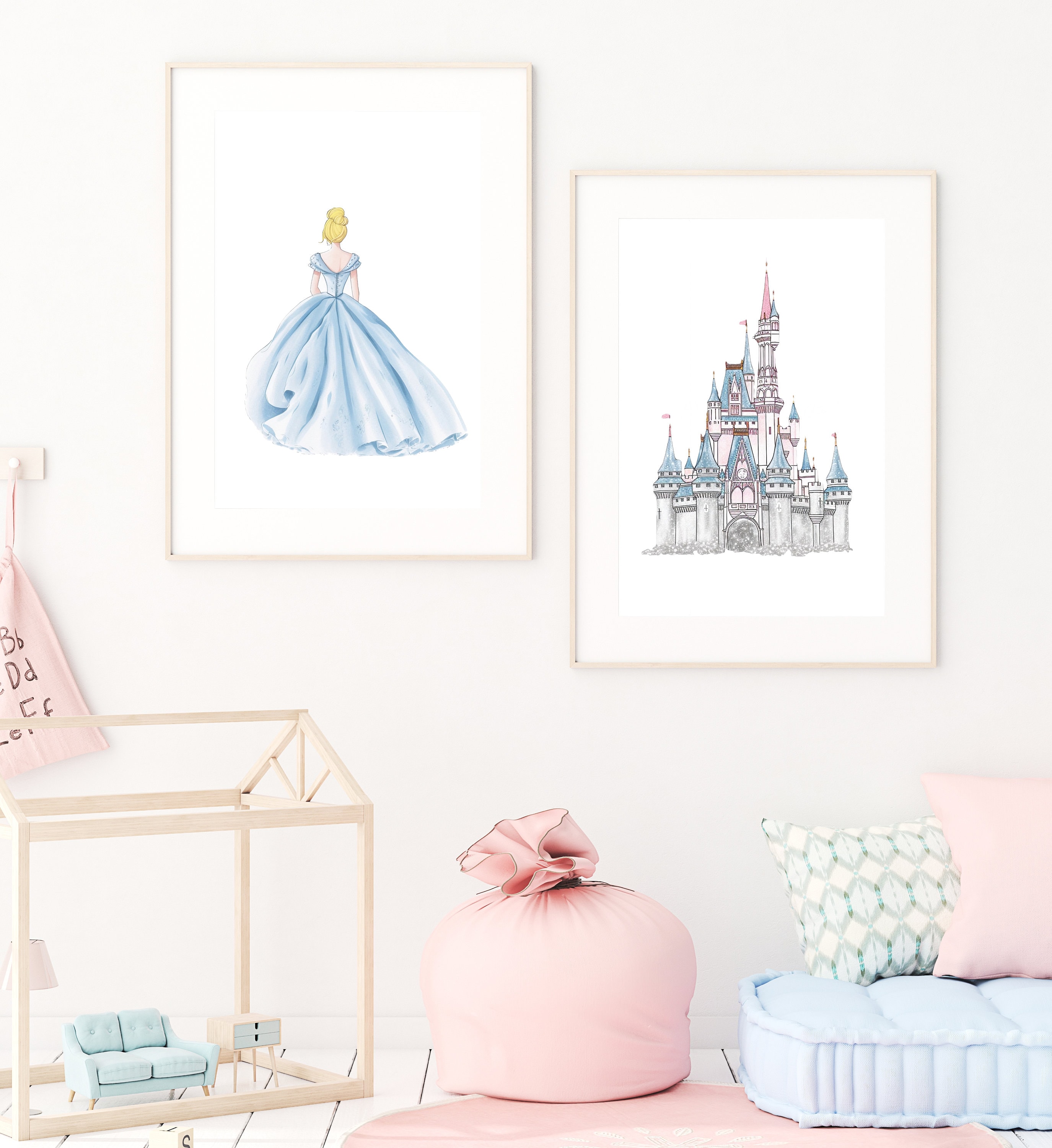 Cinderella Wall Art Printable Set of 3 Princess Cinderella Print ...
