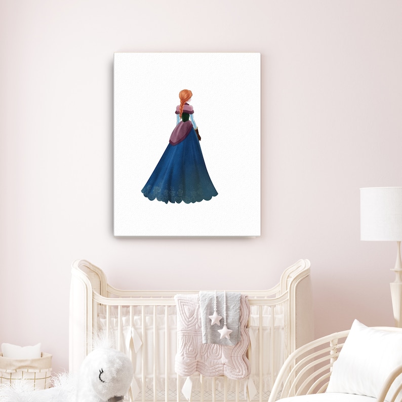 Princess Anna Wall Art Prints, Frozen Anna Wall Art Decor, Girls ...