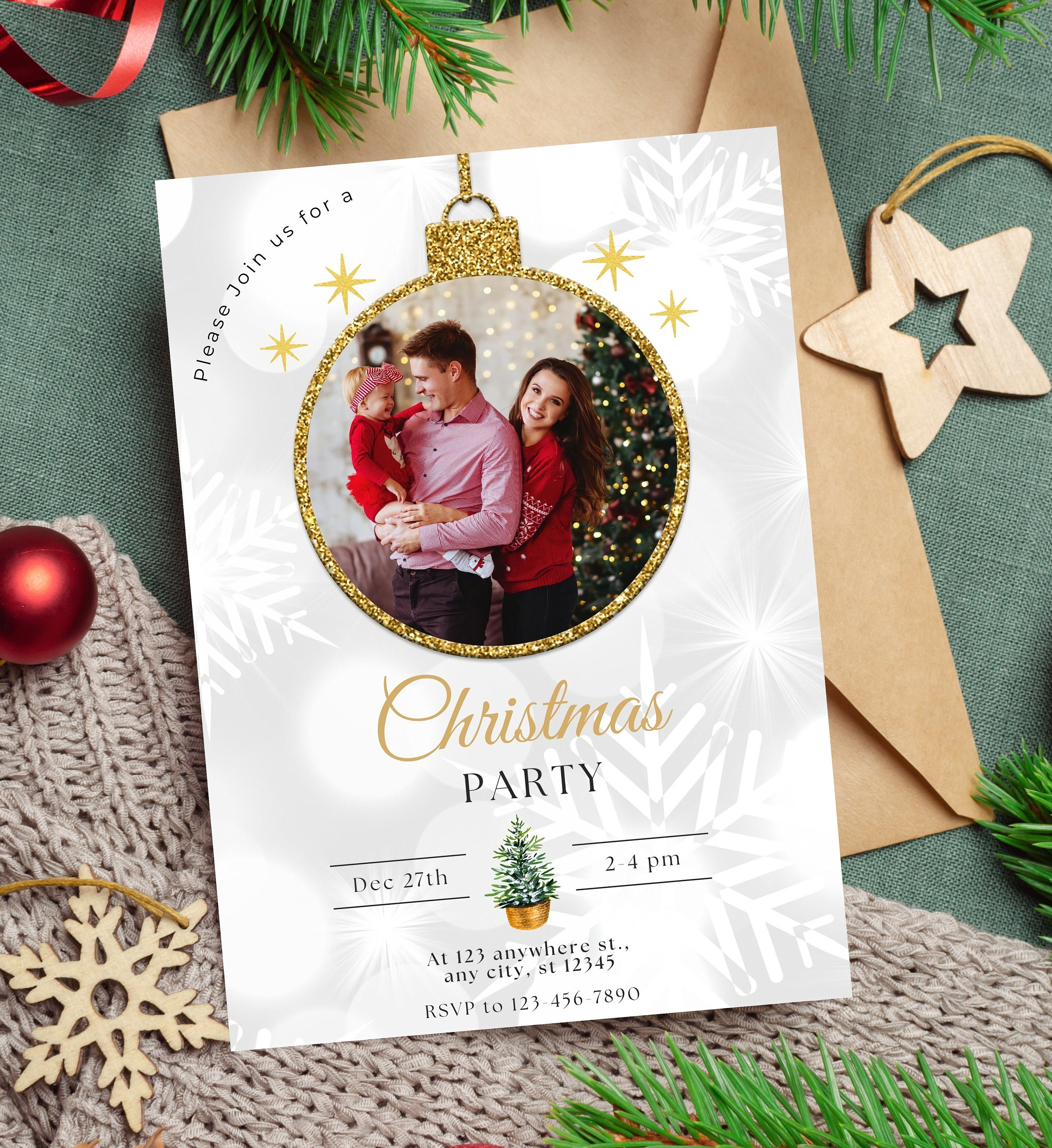 Christmas Invitation Download Christmas Party Invite - Etsy