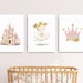 Set of 3 Princess Canvas, Princess Nursery Room Decor, Girl Room Decor ...