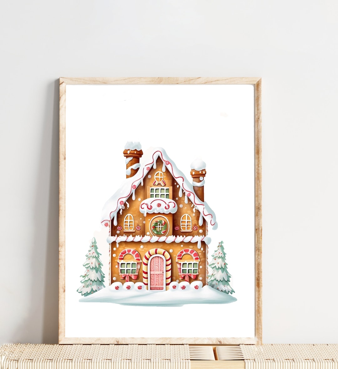 Gingerbread House Prints, Christmas Printable Wall Art, Christmas Print ...