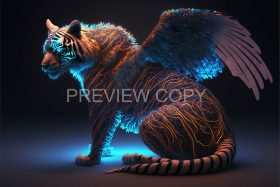 Winged Tiger Wallpaper