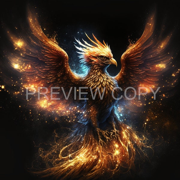 Golden Phoenix - Etsy