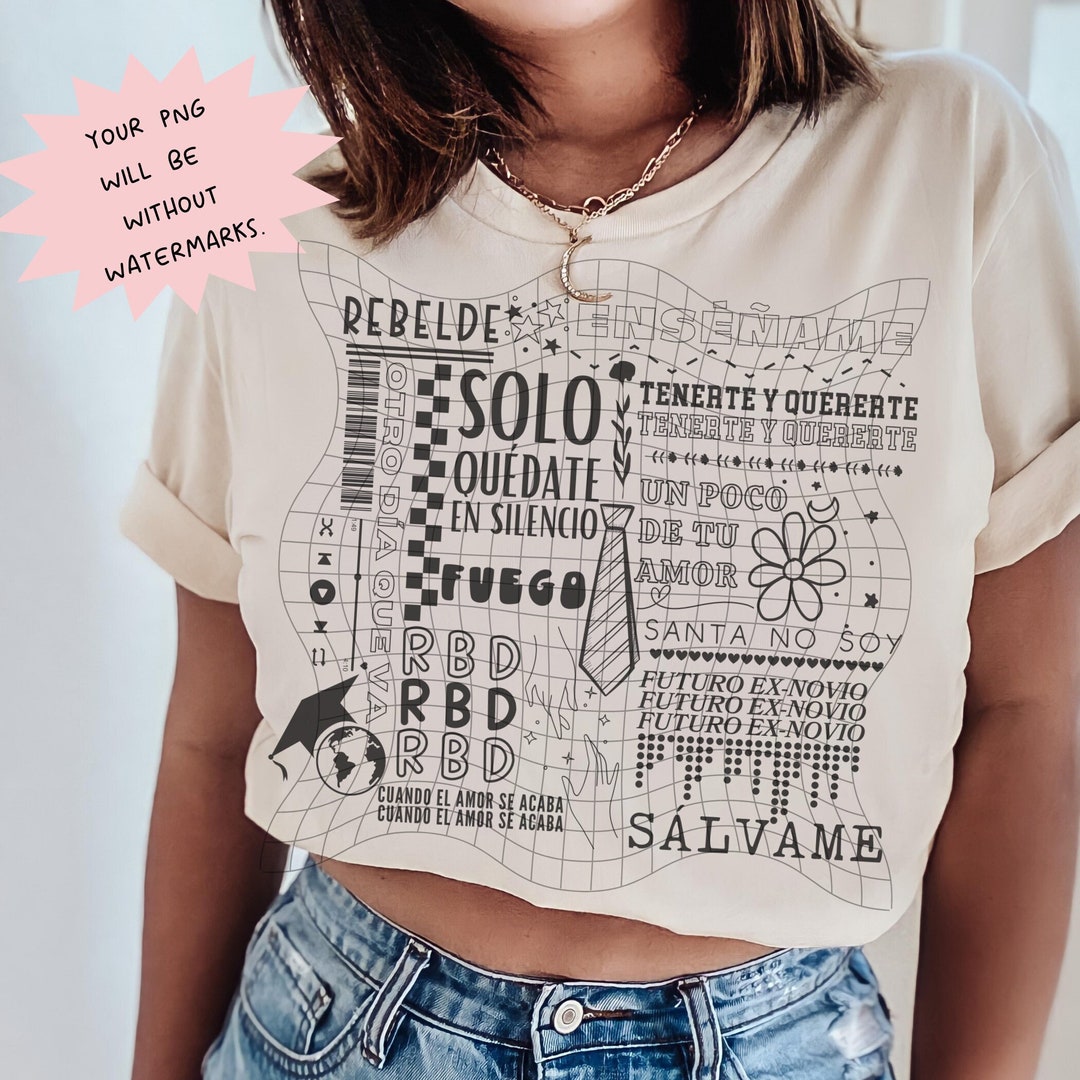 Rebelde PNG Bad Bunny Png Escuchaba RBD T-shirt Rebelde Digital File ...