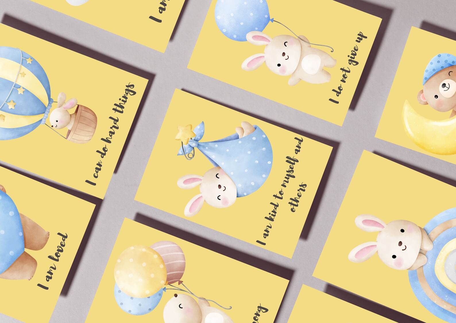 Printable Kids Positive Affirmation Flashcards, Cute Affirmations for ...