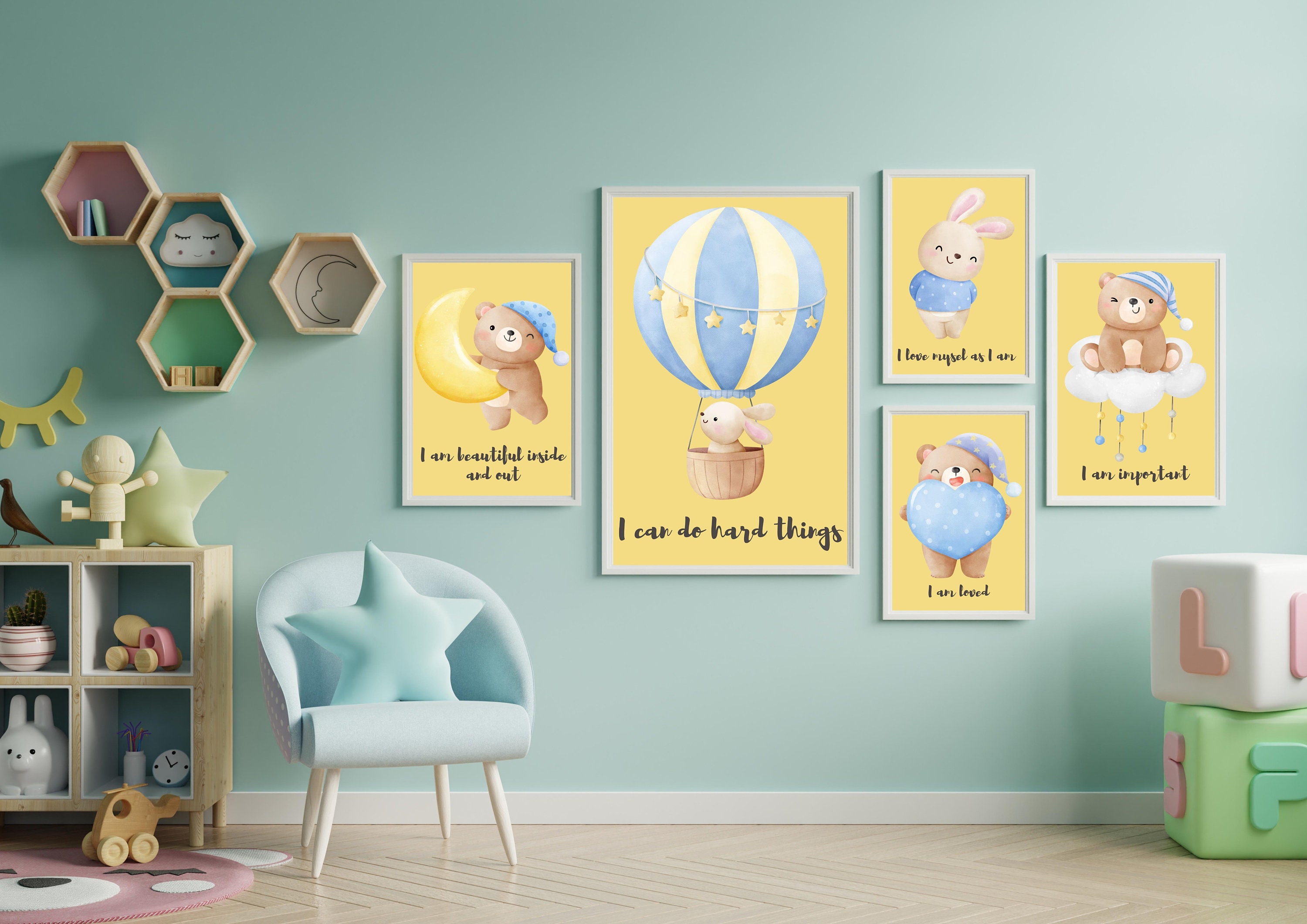 Printable Kids Positive Affirmation Flashcards, Cute Affirmations for Toddlers, Preschool Kids ...