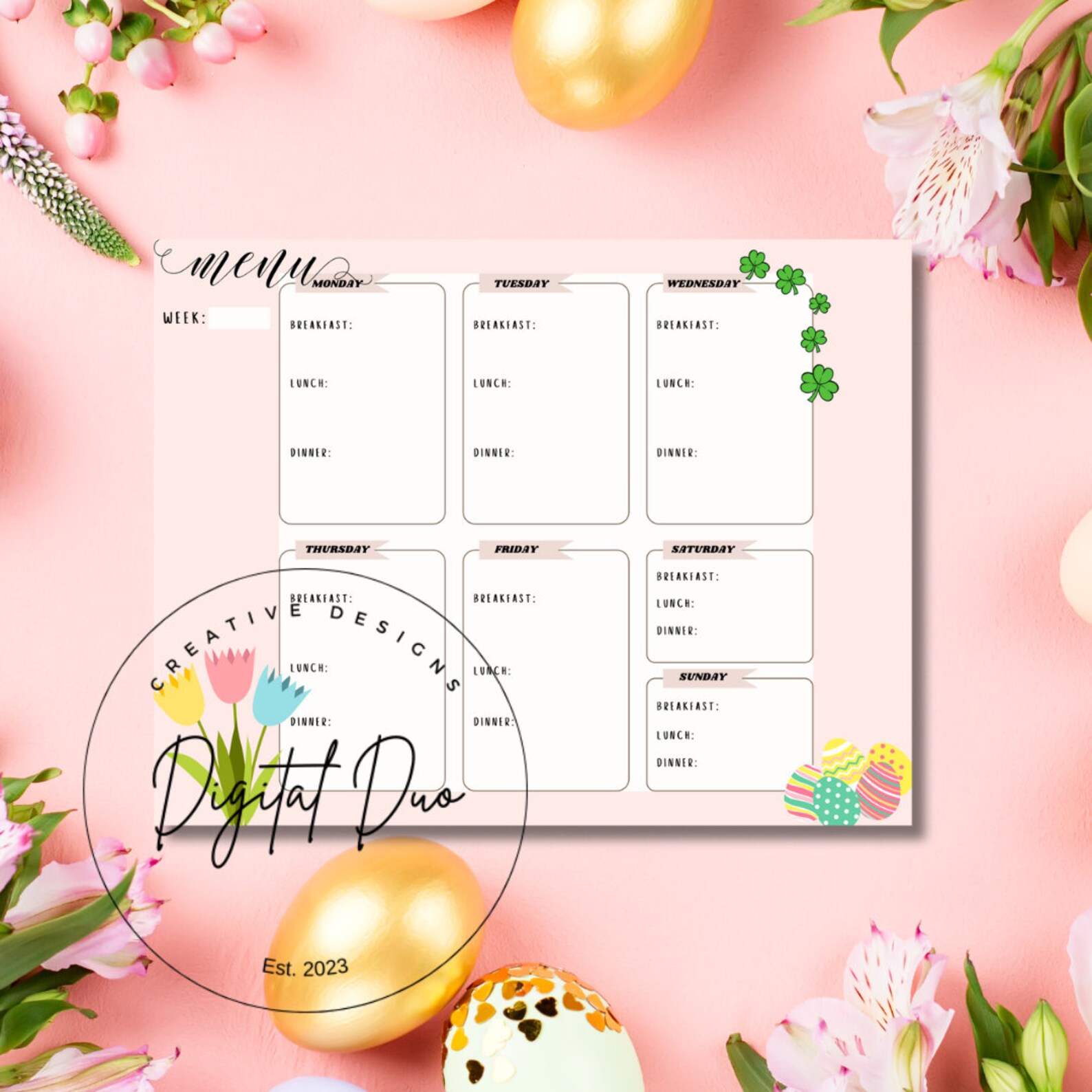 Download Printable March Calendar Weekly Planner Budget Menu Grocery ...