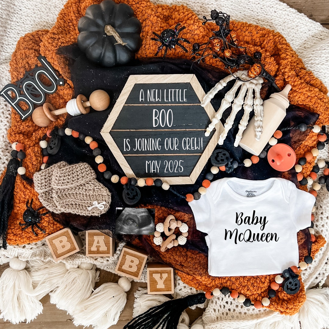 Halloween Digital Pregnancy Announcement: Spooky Baby Ultrasound ...