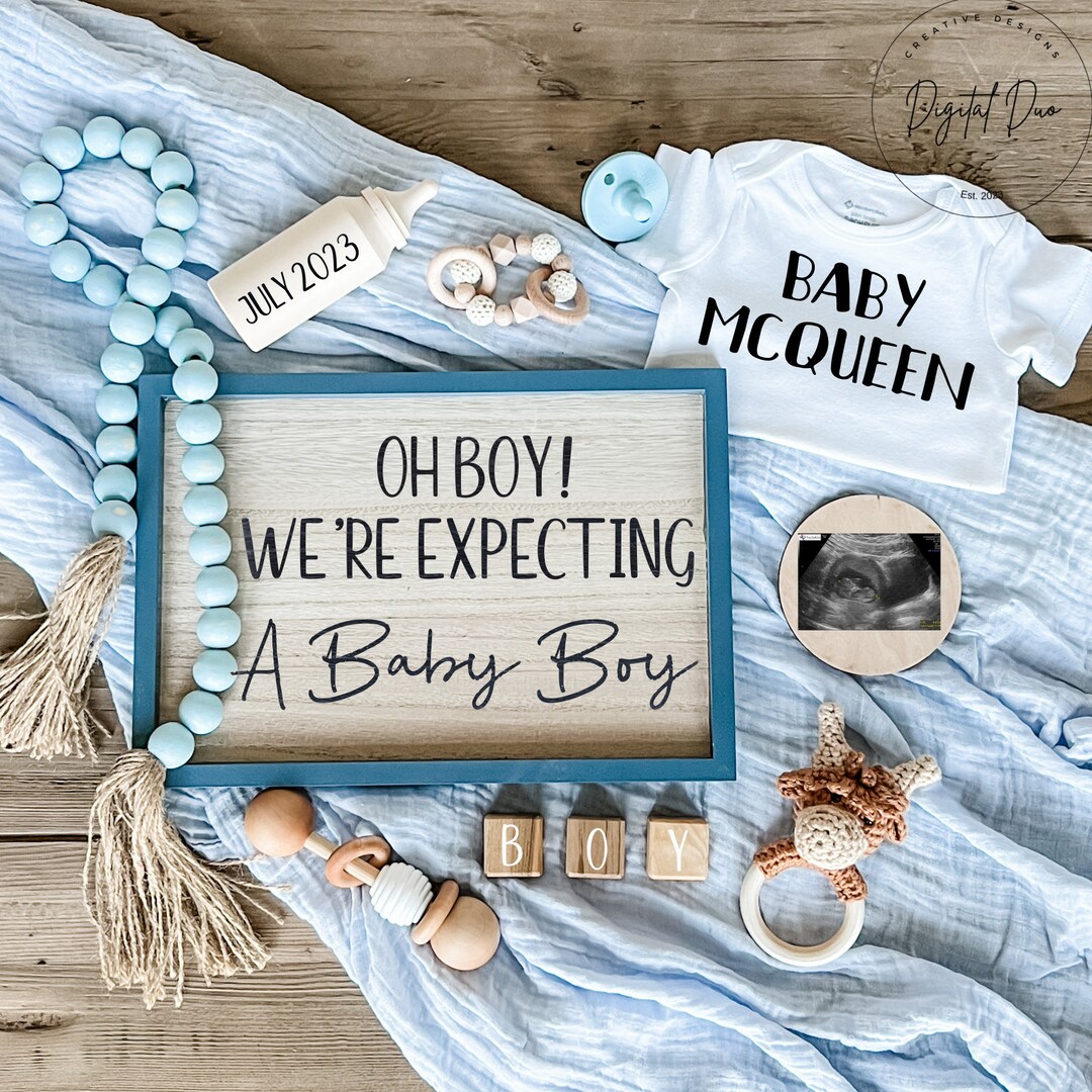 Boy Pregnancy Announcement Pregnant Announcement Baby Boy - Etsy