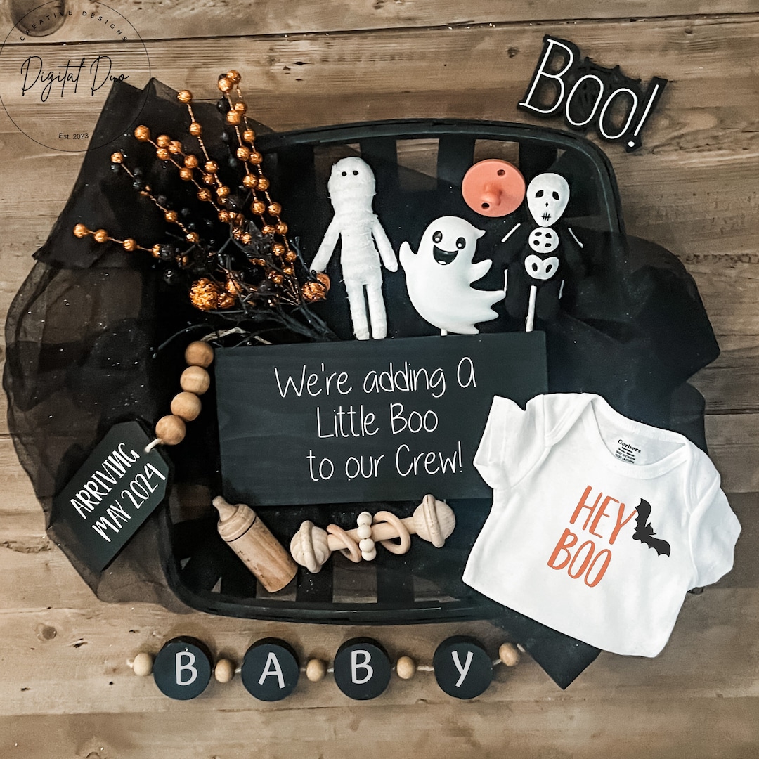We're Adding a Little Boo Baby Reveal Halloween Baby - Etsy